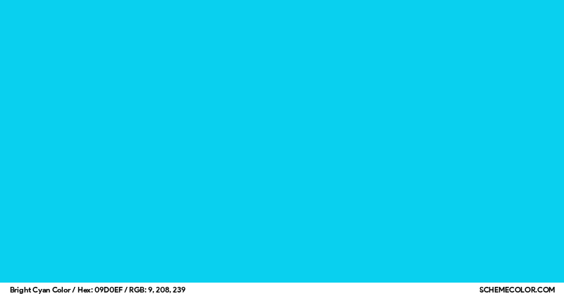 Bright Cyan Color - Colors - SchemeColor.com