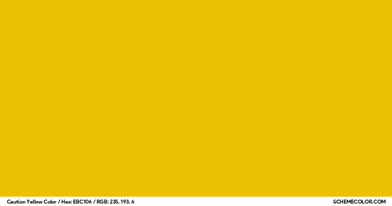 Caution Yellow Color - Colors - SchemeColor.com