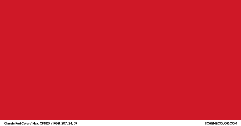 Classic Red Color - Colors - SchemeColor.com