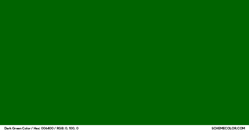 Dark Green Color - Colors - SchemeColor.com