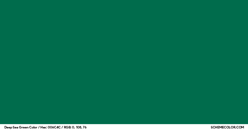 Deep Sea Green Color - Colors - SchemeColor.com