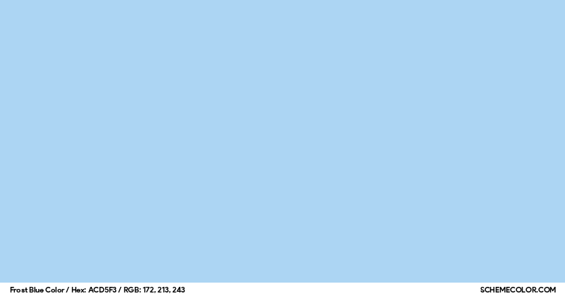 Frost Blue Color - Colors - SchemeColor.com