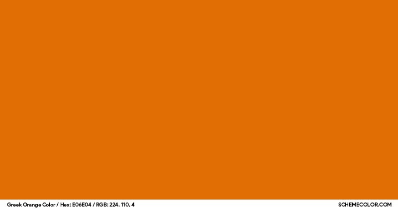 Greek Orange Color - Colors - SchemeColor.com