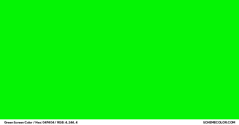 Green Screen Color - Colors - SchemeColor.com