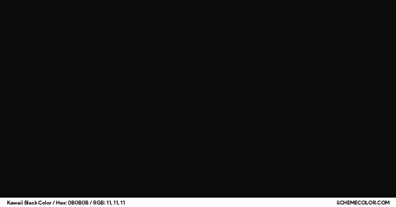 Kawaii Black Color - Colors - SchemeColor.com