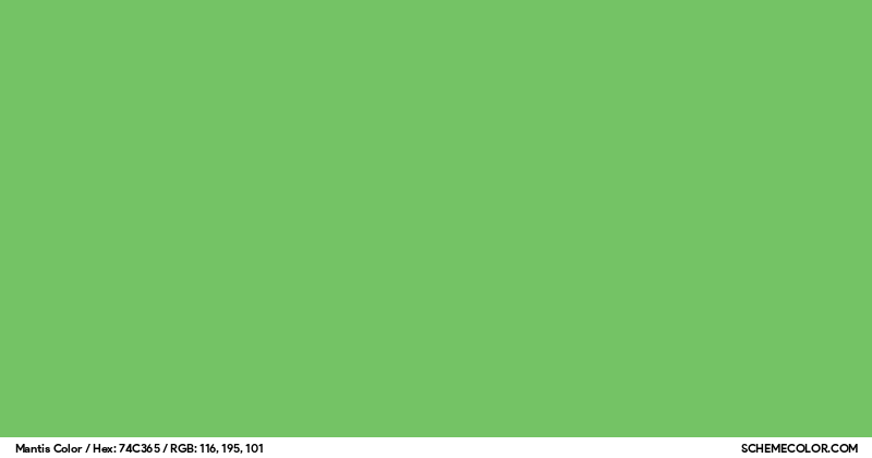 Mantis Color - Colors - SchemeColor.com