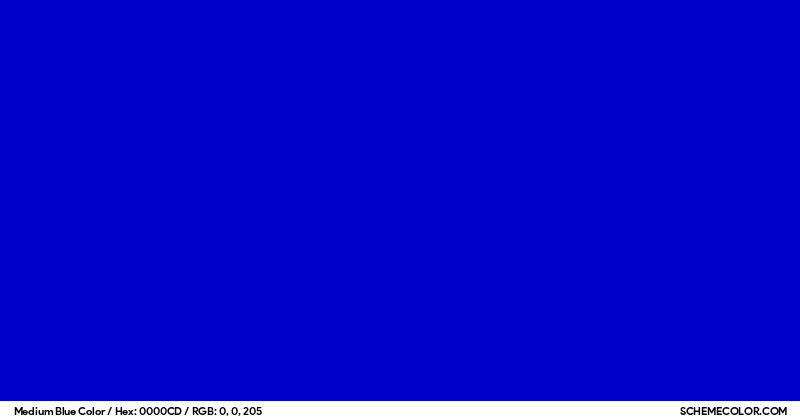 Medium Blue Color - Colors - SchemeColor.com