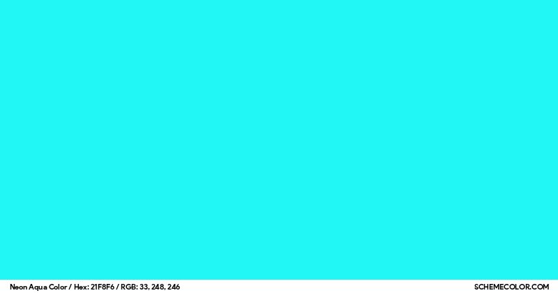 Neon Aqua Color - Colors - SchemeColor.com