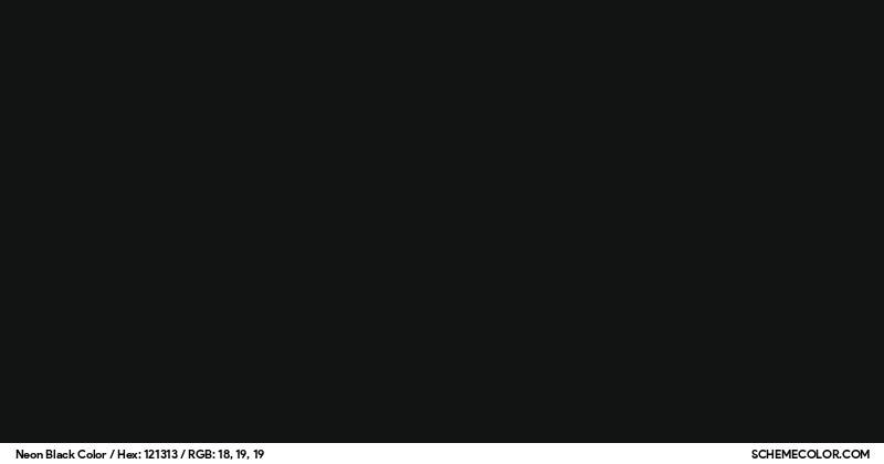 Neon Black Color - Colors - SchemeColor.com