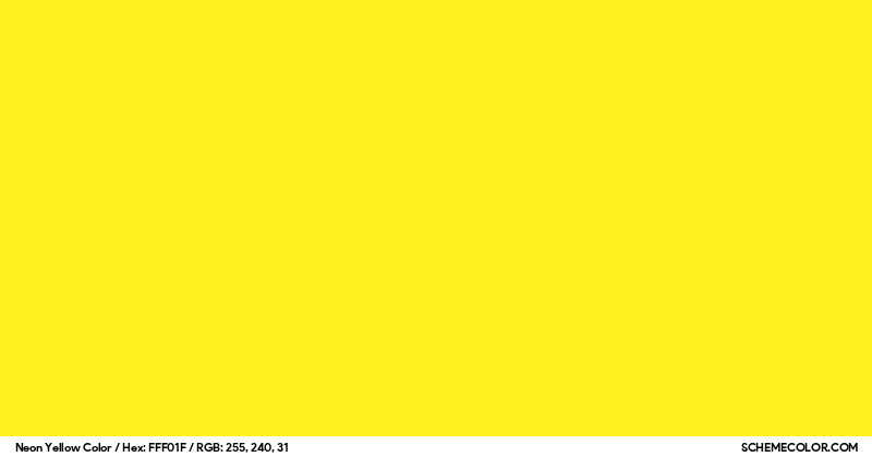 Neon Yellow Color - Colors - SchemeColor.com