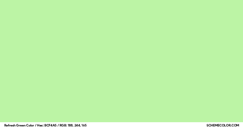 Refresh Green Color - Colors - SchemeColor.com
