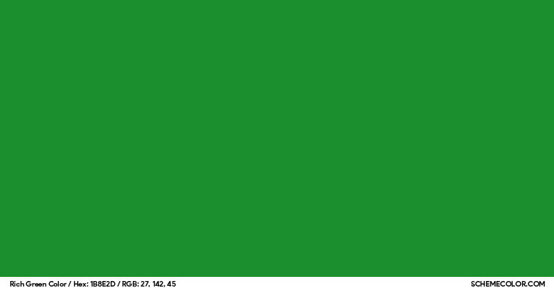 Rich Green Color - Colors - SchemeColor.com