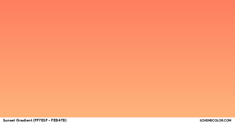 Sunset - Gradients - SchemeColor.com