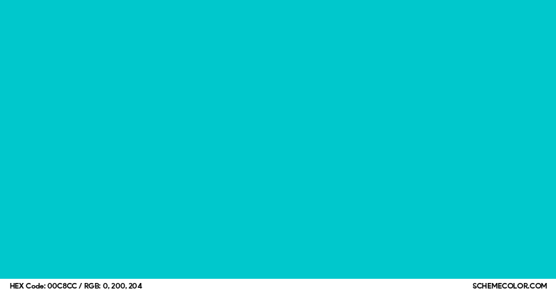 #00C8CC Hex Color Code - SchemeColor.com