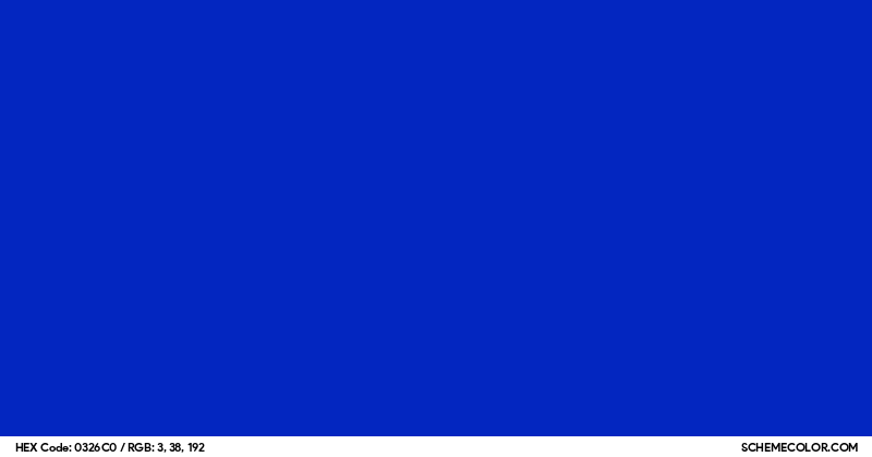 #0326C0 Hex Color Code - SchemeColor.com