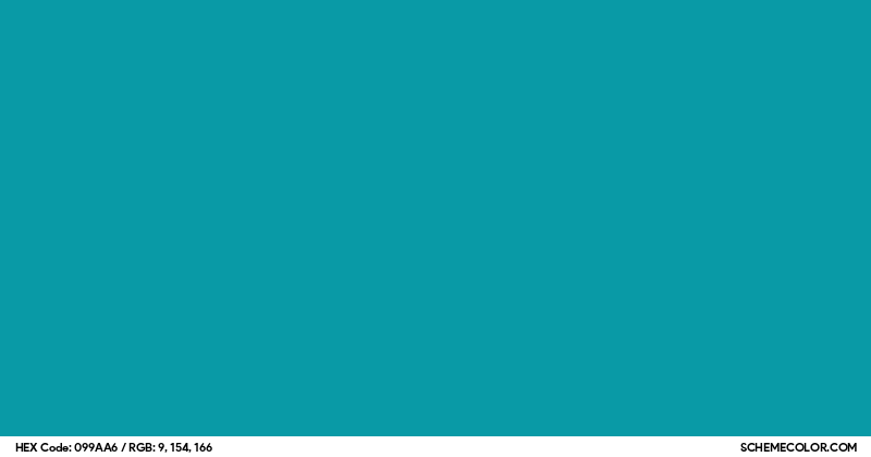 #099AA6 Hex Color Code - SchemeColor.com