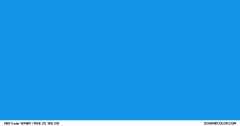 #1494E9 Hex Color Code - SchemeColor.com