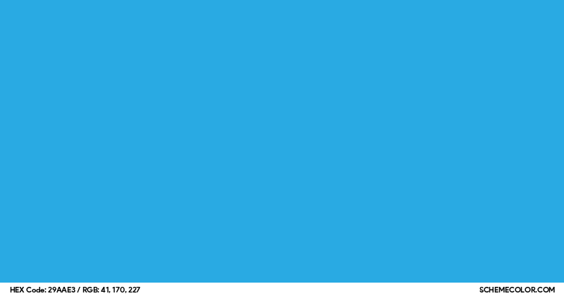 #29AAE3 Hex Color Code - SchemeColor.com