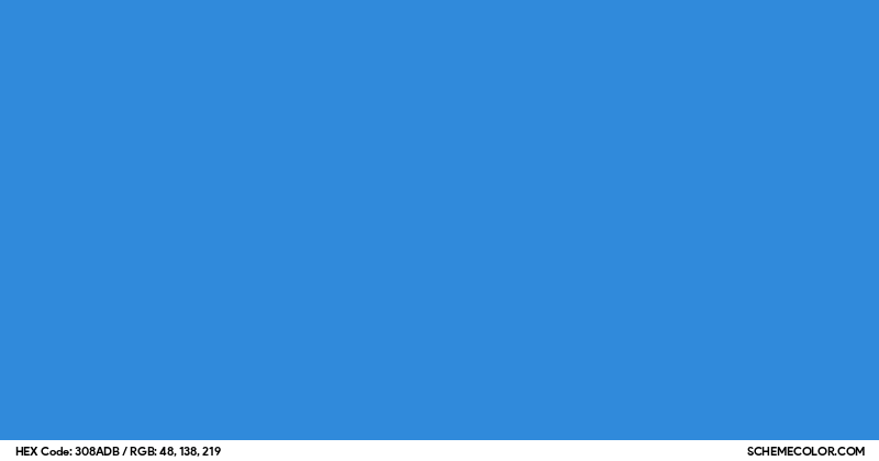 #308ADB Hex Color Code - SchemeColor.com