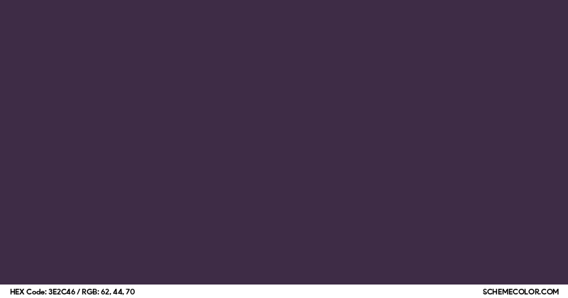 #3E2C46 Hex Color Code - SchemeColor.com
