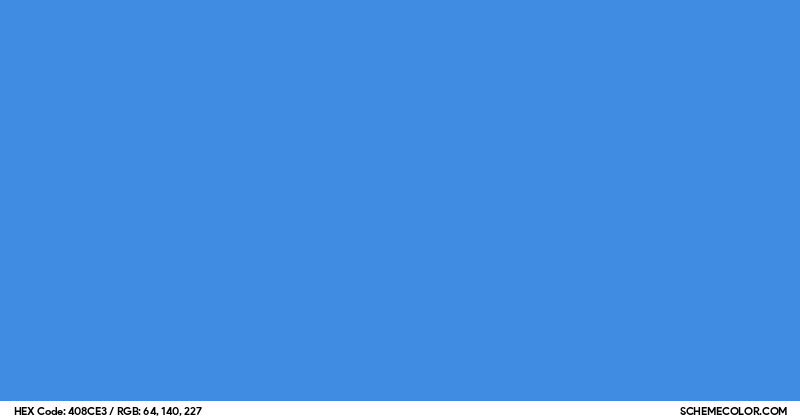 #408CE3 Hex Color Code - SchemeColor.com