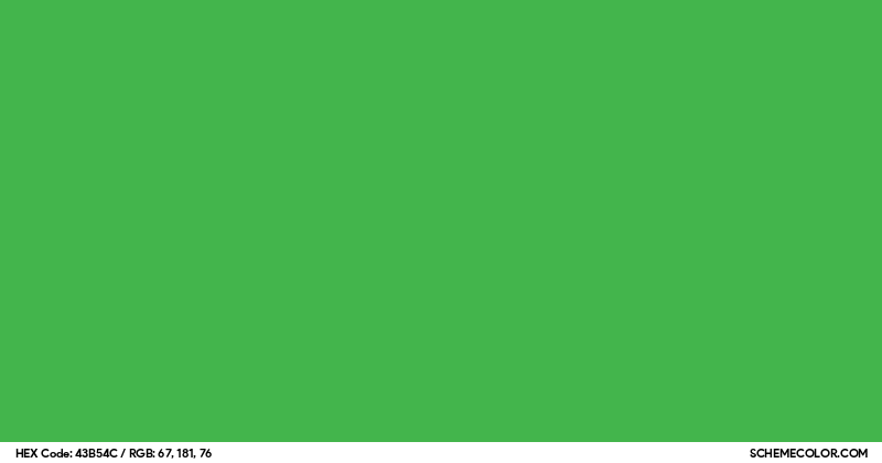 #43B54C Hex Color Code - SchemeColor.com