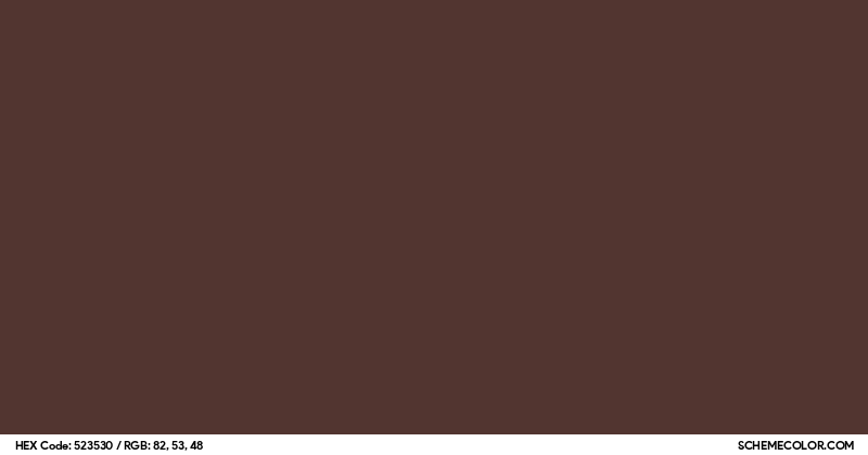 #523530 Hex Color Code - SchemeColor.com