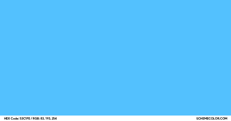 #53C1FE Hex Color Code - SchemeColor.com