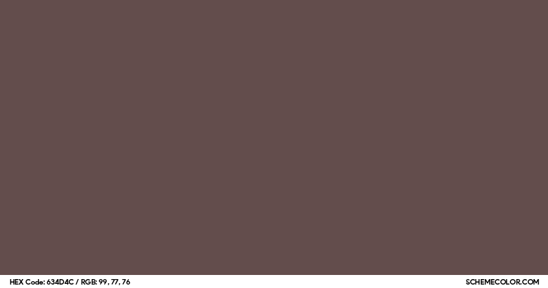 #634D4C Hex Color Code - SchemeColor.com