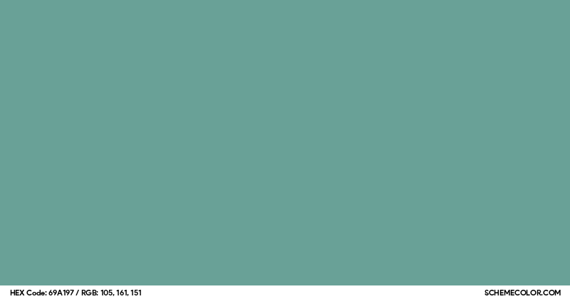 #69A197 Hex Color Code - SchemeColor.com