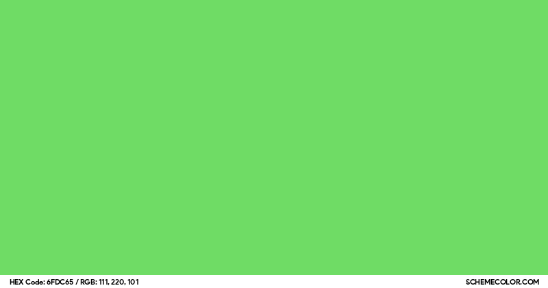 #6FDC65 Hex Color Code - SchemeColor.com