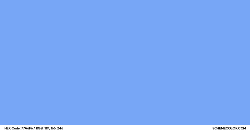 #77A6F6 Hex Color Code - SchemeColor.com