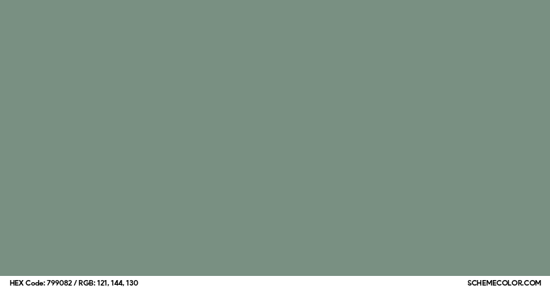#799082 Hex Color Code - SchemeColor.com