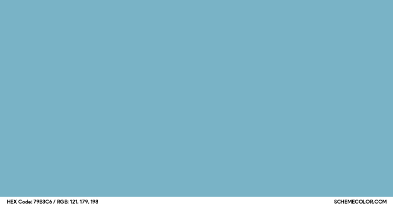 #79B3C6 Hex Color Code - SchemeColor.com