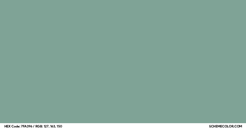 #7FA396 Hex Color Code - SchemeColor.com