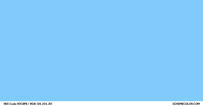 #80CBFB Hex Color Code - SchemeColor.com