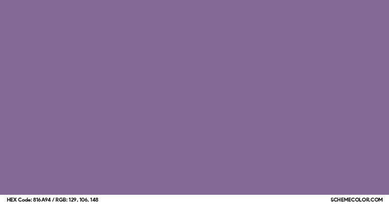 #816A94 Hex Color Code - SchemeColor.com