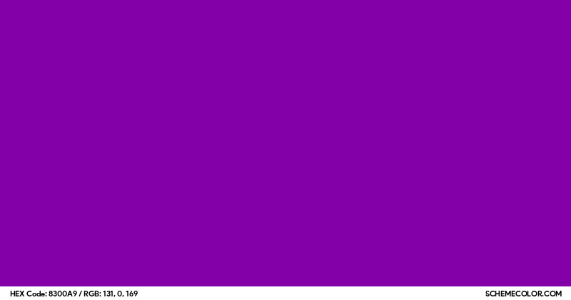 #8300A9 Hex Color Code - SchemeColor.com