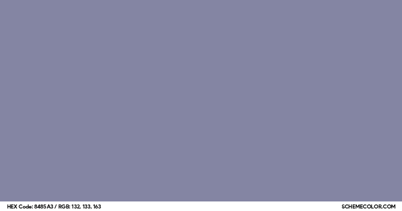 #8485A3 Hex Color Code - SchemeColor.com