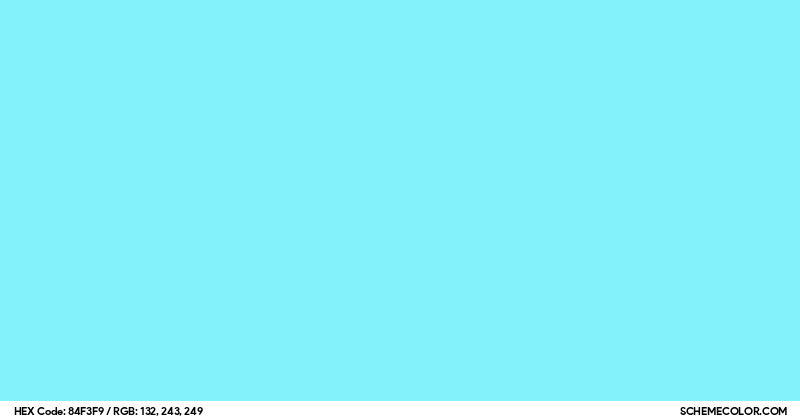 #84F3F9 Hex Color Code - SchemeColor.com