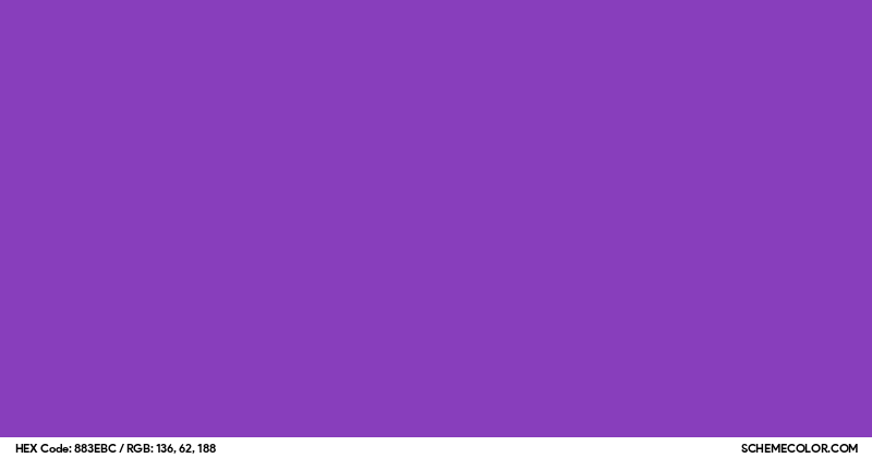 #883EBC Hex Color Code - SchemeColor.com