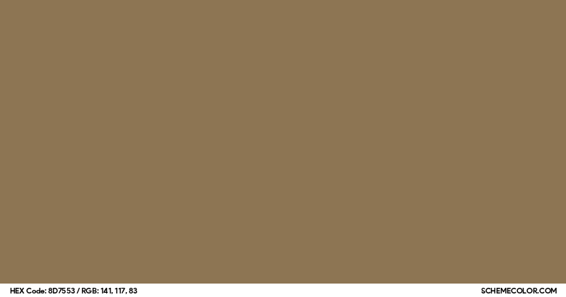 #8D7553 Hex Color Code - SchemeColor.com