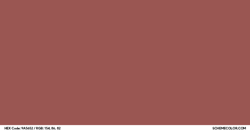#9A5652 Hex Color Code - SchemeColor.com