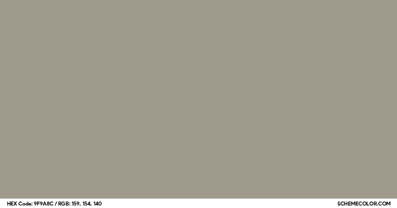 #9F9A8C Hex Color Code - SchemeColor.com