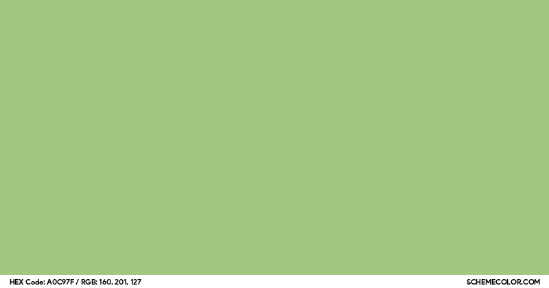 #A0C97F Hex Color Code - SchemeColor.com