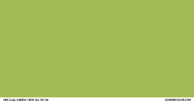 #A2BB54 Hex Color Code - SchemeColor.com