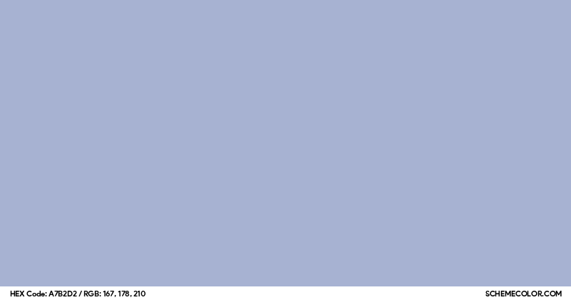 #A7B2D2 Hex Color Code - SchemeColor.com
