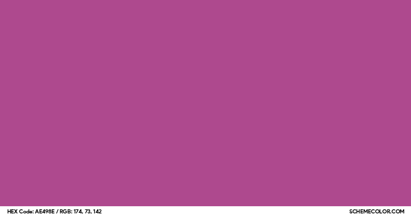 #AE498E Hex Color Code - SchemeColor.com
