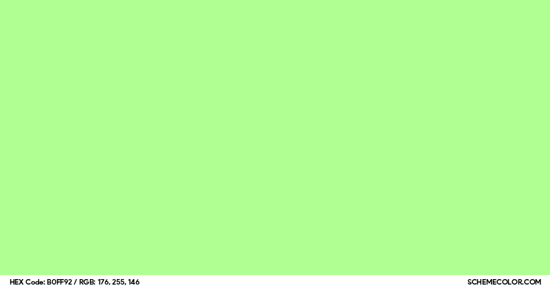 #B0FF92 Hex Color Code - SchemeColor.com
