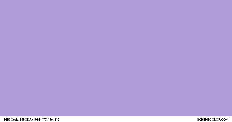 #B19CDA Hex Color Code - SchemeColor.com